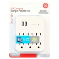 GE 6-Outlet 2-USB Ports Charging Adapter with Surge Protection, 36735 ...