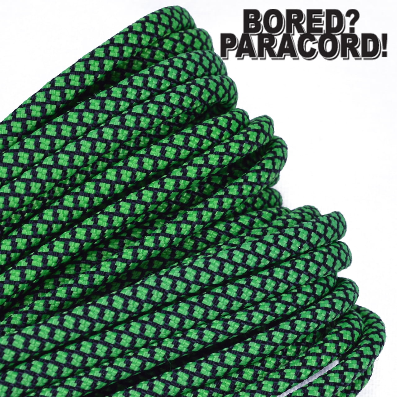 Bored Paracord Brand 550 lb Type III Paracord - Neon Green Diamonds 10 ...