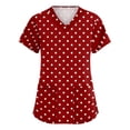 AHMOMEI Under Scrubs for Women Stretchy Cartoon Animal Print Scrubs Top ...
