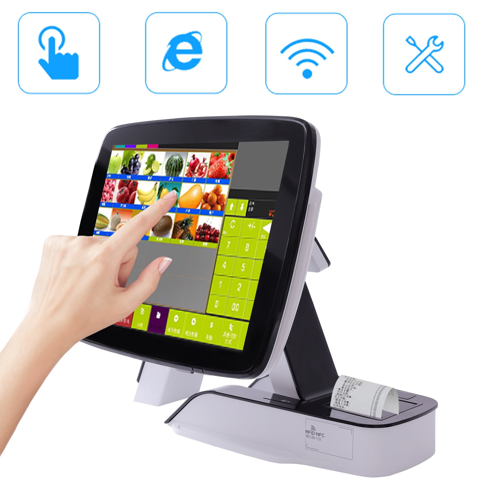 Miumaeov All in One Touch POS Cash Register System with Built-in ...