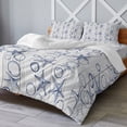 4 Piece Duvet Cover Set Twin, Sea Stars Bubbles on Wood Board Soft ...