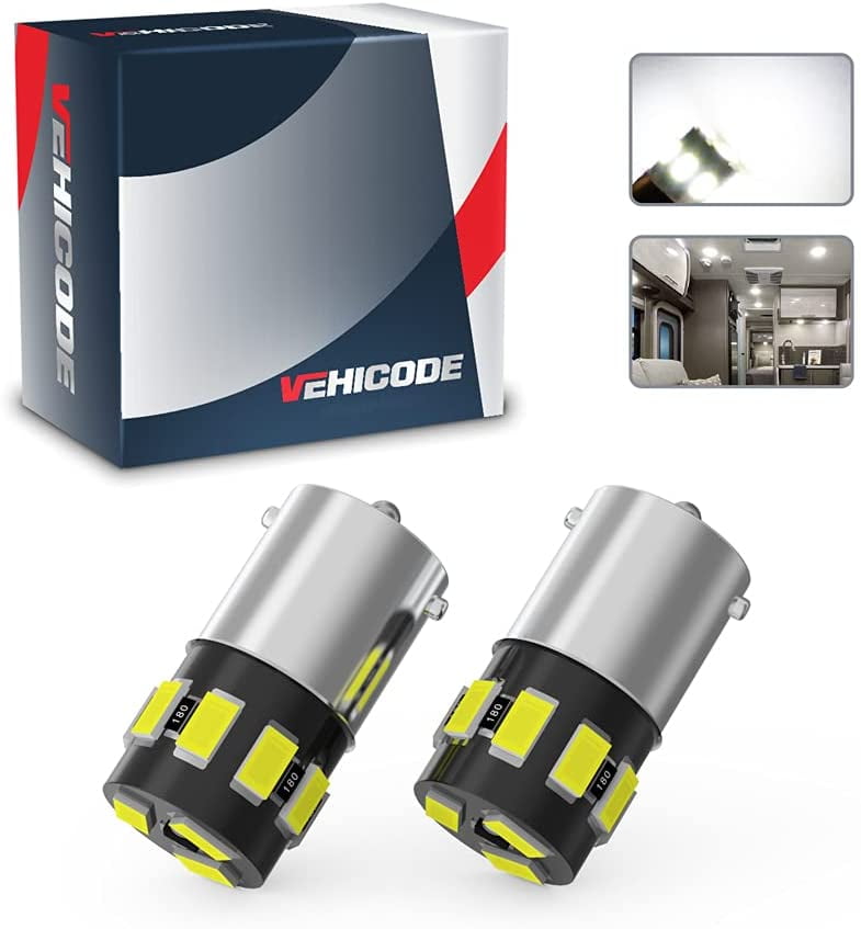 VehiCode 12V White 67 89 97 631 5007 5008 R5W R10W 1156 Bulb Mini BA15S ...