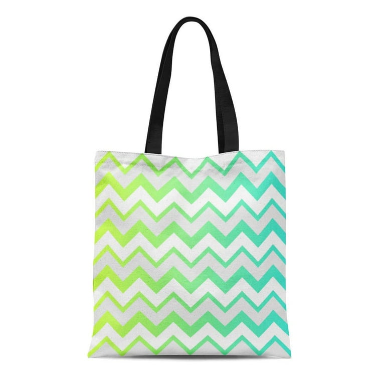H Lime Green Chevron Print