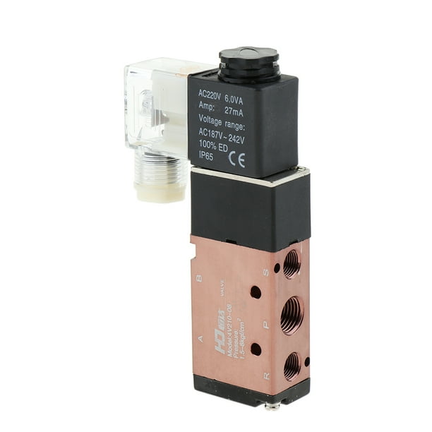 Electroválvula neumática de aire de 5 posiciones 2 posiciones 4v210-08 ac220v Sunnimix Válvula ...