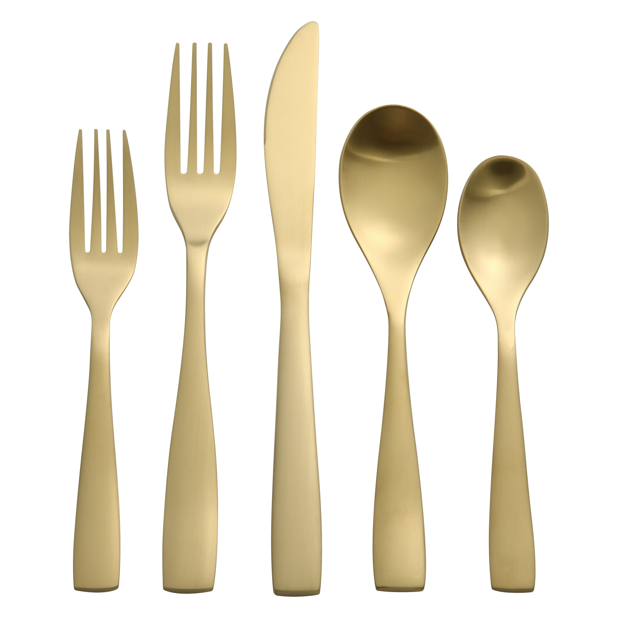 Click here for Hometrends 20-Piece Forged Flatware Set  Satin Gol... prices