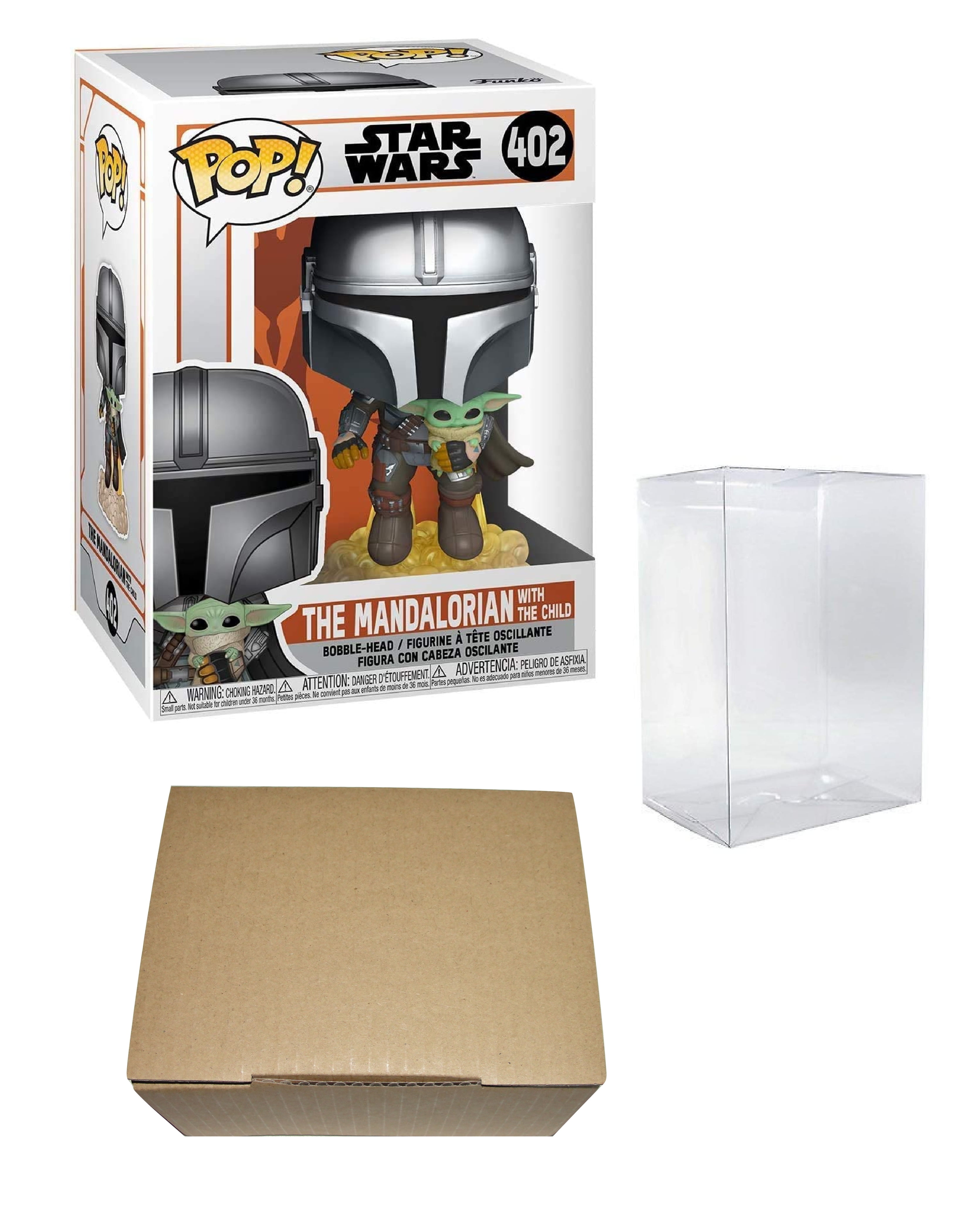 Funko Pop Mandalorian Flying with The Child Vinyl Figure #402 (Mando ...