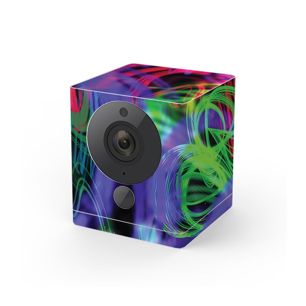 Skin Decal Wrap Compatible With Wyze Cam V2 Sticker Design Neon ...