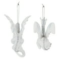 Set of 2 WHITE & SILVER DRAGON Christmas Ornaments, by Kurt Adler ...