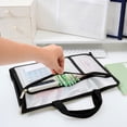 Multi Pocket Mesh File Pouch, Large Capacity Document Organizer with ...