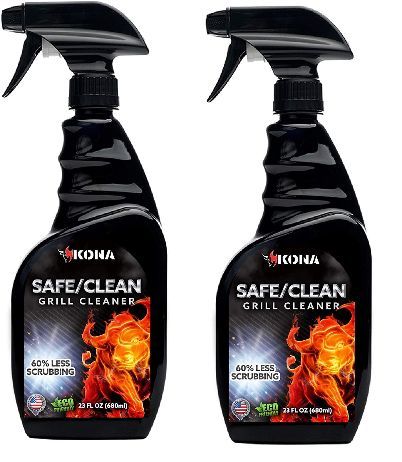 Safe/Clean Grill Cleaner Spray Heavy Duty - 60% Less Scrubbing - Eco ...