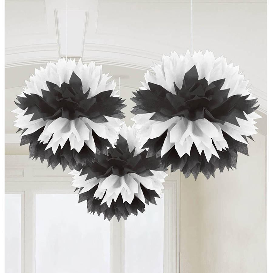 Black & White Fluffy Decorations - Walmart.com
