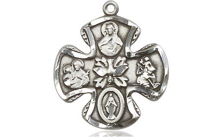 Extel Medium Pewter Traditional Catholic 5-Way Cross Cruciform Medal ...
