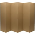 6 ft. Tall Plain Brown Cardboard Privacy Screen Room Divider - 6 Panel ...