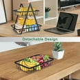 2 Tier Countertop Fruit Basket,Portable Fruit Bowle Basket for Kitchen ...