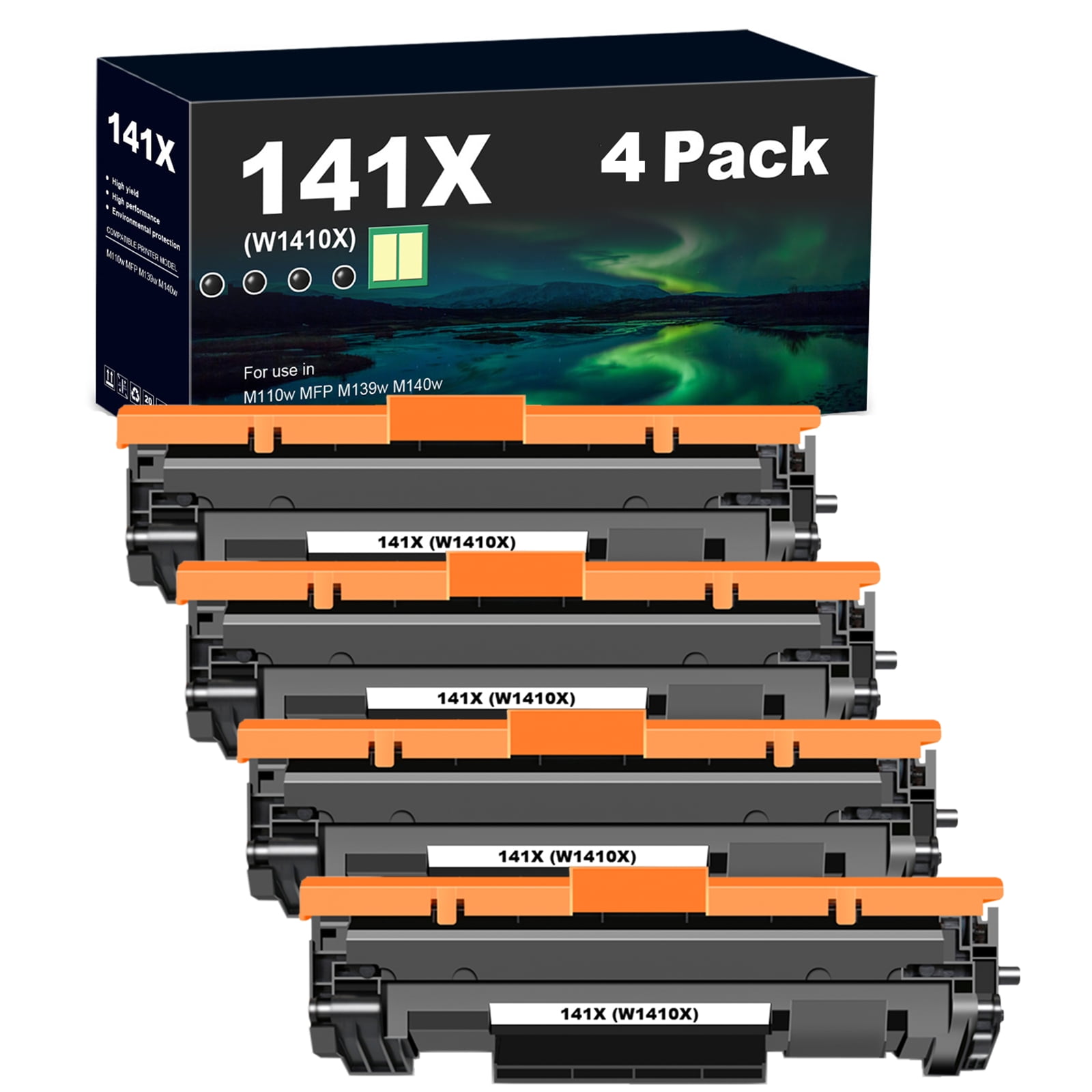 141X W1410X Black Toner Cartridge (with Chip) Replacement for HP 141X ...