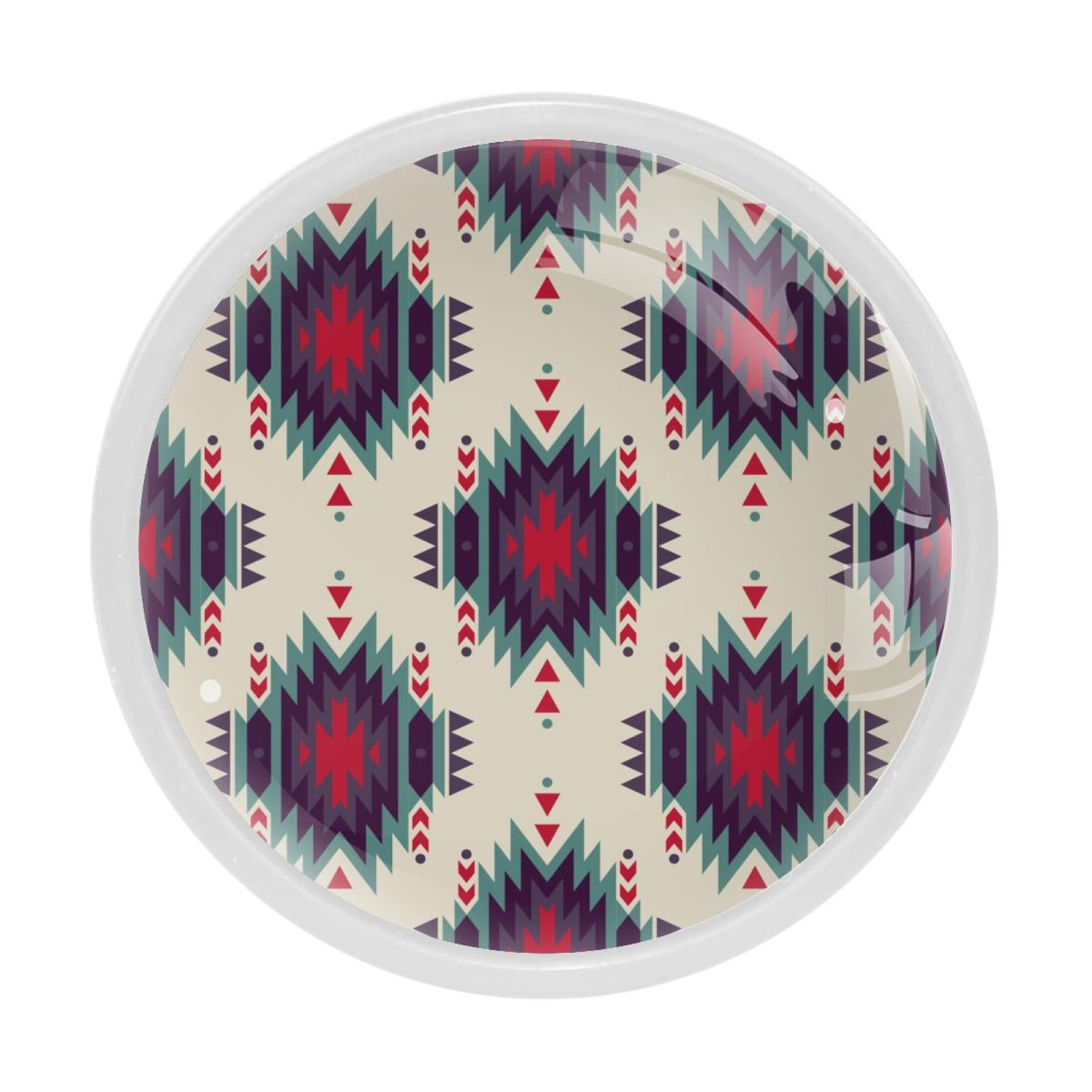 4 Pcs Vintage Ethnic Boho Floral Knobs for Kitchen Cabinet Cupboard ...