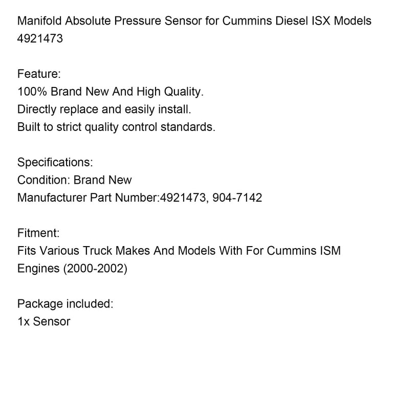 Charge Air Temperature Pressure Sensor For ISX ISM Engines 4921473 ...