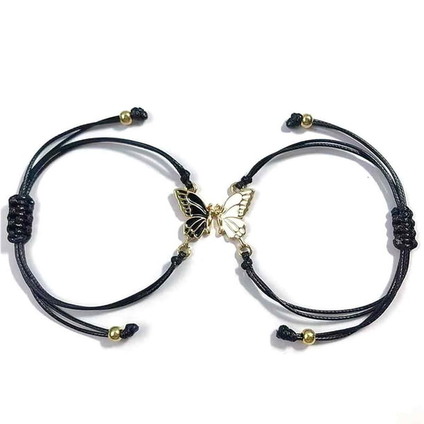 Pack of 2 friendship bracelets, butterfly bracelet, sister bracelets ...