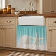 Beach Starfish Sand Dollar Cabinet Curtains 10" W x 11" L, Modern ...