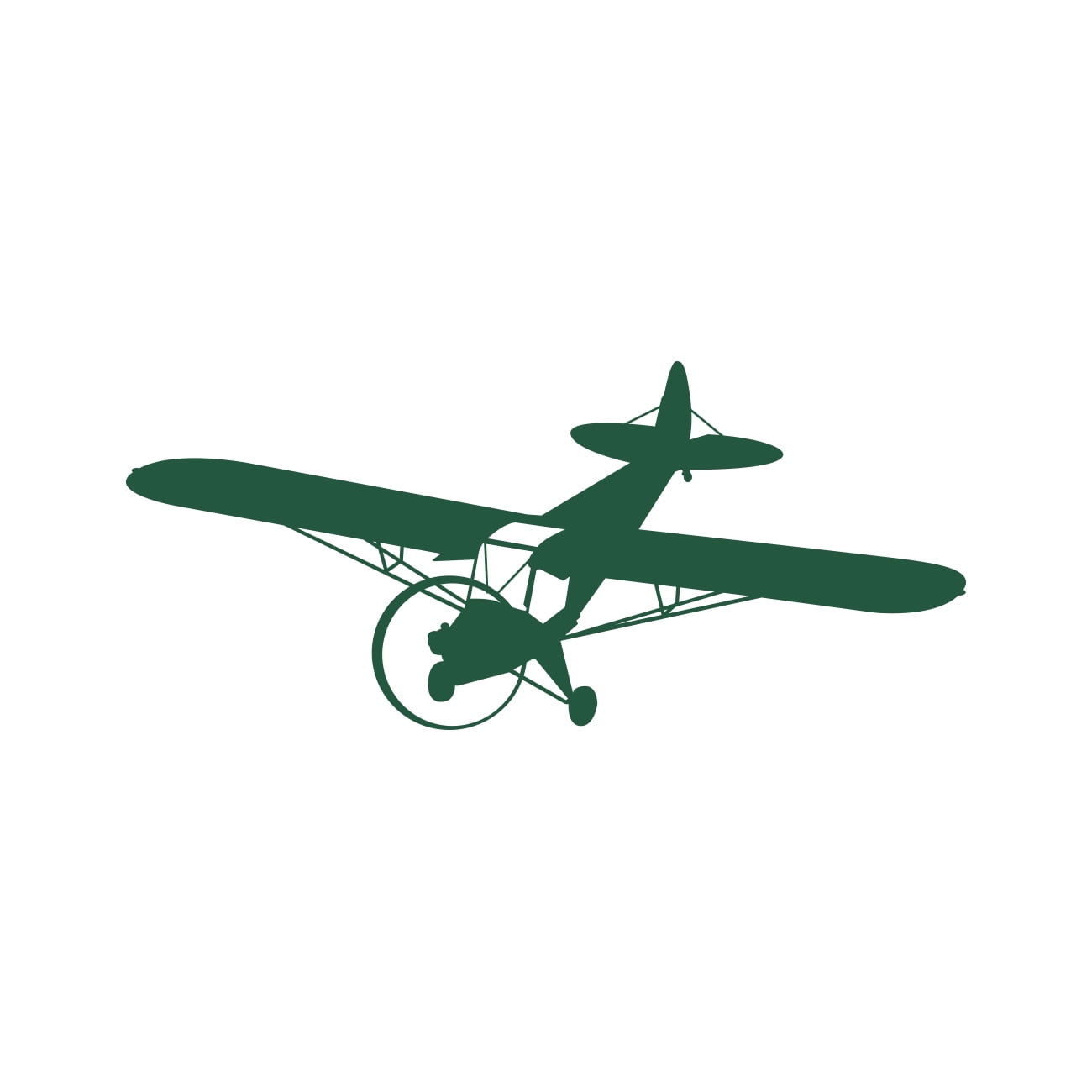 Flying Piper J3 Cub Sticker Decal Die Cut - Self Adhesive Vinyl ...