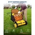 26 Inch Push Lawn Sweeper with Large 7 cu ft Collection Bag, Heavy Duty ...