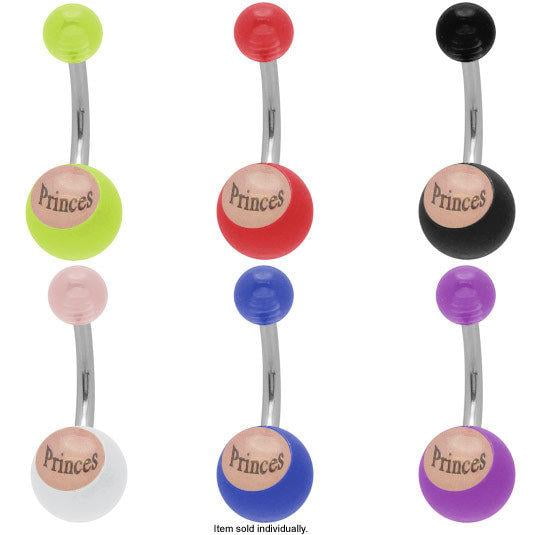 Acrylic "Princess" Logo Belly Button Ring - Walmart.com
