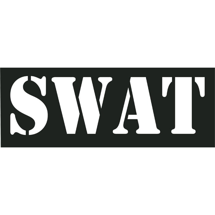 Black - Two Piece SWAT Patch Set with Hook Back - Walmart.com