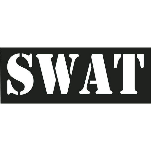 Black - Two Piece SWAT Patch Set with Hook Back - Walmart.com