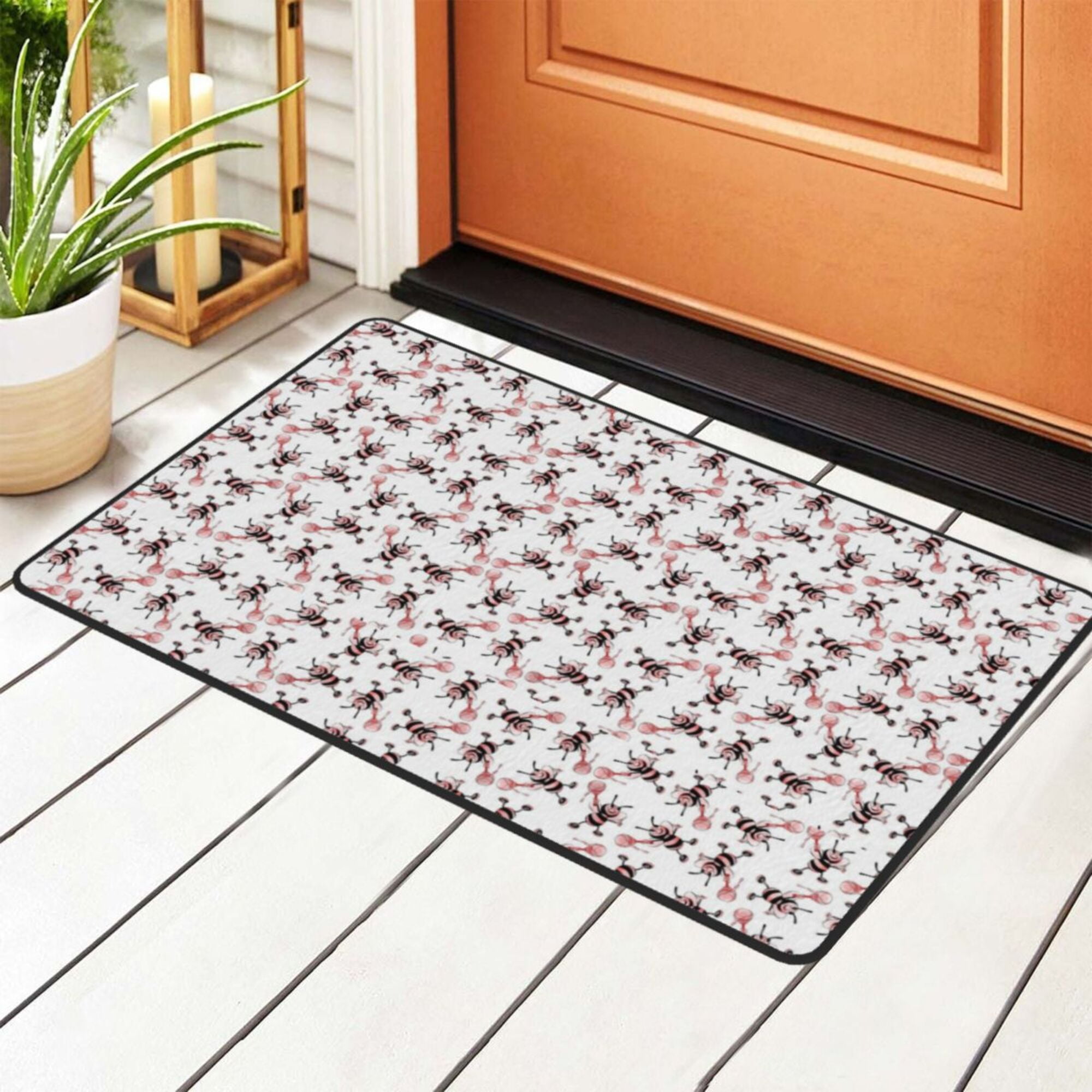 ZICANCN Bee Honey Insect Nature Area Rugs Doormat , Facecloth Non-Slip ...