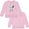 Peanuts Snoopy Girls Pullover Sweatshirt with Chenille Patch - Big ...