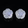 100 pc Transparent Acrylic Beads Glitter Powder Flower Clear 10x10x10mm ...