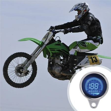 LCD Digital Display Motorcycle Speedometer Tachometer Oil Gauge ...
