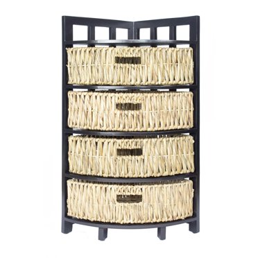 Creative Co-Op MDF & Fir Wood Cabinet with 3 Drawers, Distressed Blue ...