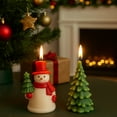 Celebratory Snowfigure Christmas Tree Silicone Cast For Waxlights ...
