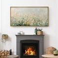 Large Framed Canvas Print Soft Neutrals Floral FieldWall Art Decorative ...