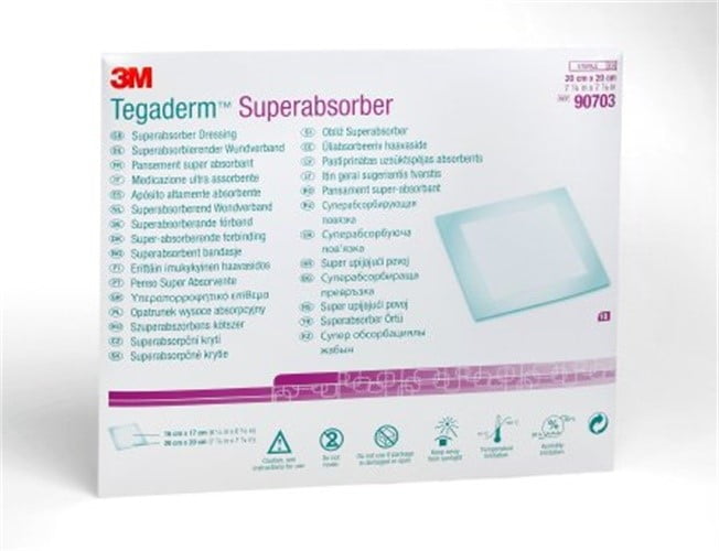 Superabsorber Dressing 3M Tegaderm 7-7/8 X 7-7/8 Inch - Walmart.com