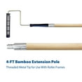 Premier Paint Roller 4' Bamboo Extension Pole with Threaded Metal Tip ...