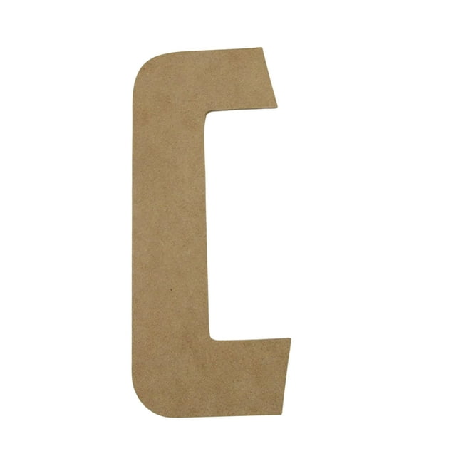 12" Wooden Superhero Letter C Unfinished, American Captain Font, Craft ...