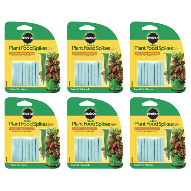 Miracle Gro Indoor Plant Food Spikes Fertilizer Continuous Feeding 24 ...