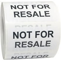 In Stock Labels, Not For Resale Labels, White & Black, 1 x 2 Inch, 500 ...
