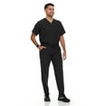 Hey Collection Nursing Medical Stretch Scrubs Set, V-Neck Top with 6 ...