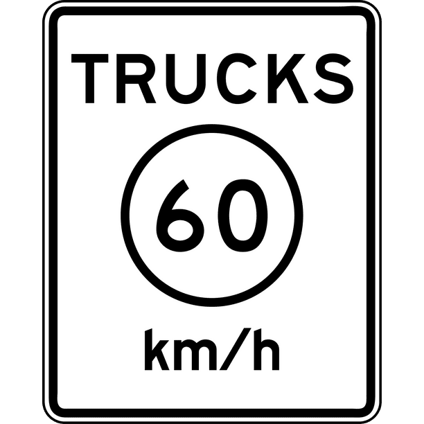 R2-2P: Truck Speed Limit (Plaque) (Metric) Safety Notice Signs For Work ...