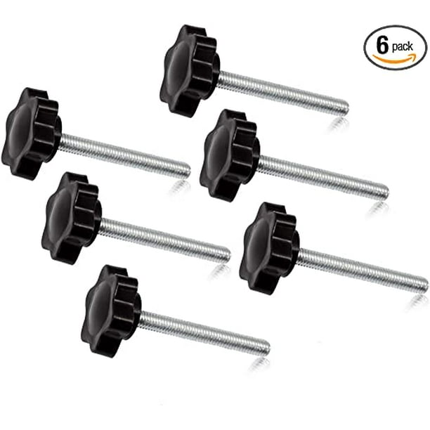 SPEEDWOX 6 Pcs Clamping Screw Knob M5 x 40 Plum Hex Shaped Hand Knobs ...
