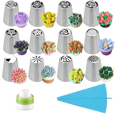 5pcs Rose Flower Piping Tips Set, Baking Decoration Starter Kit ...