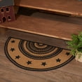 VHC Brands Farmhouse Primitive Star Black Stenciled Accent Jute Rug ...