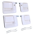 4 x Front and Rear Oxford White Door Handle Set Compatible for Ford ...