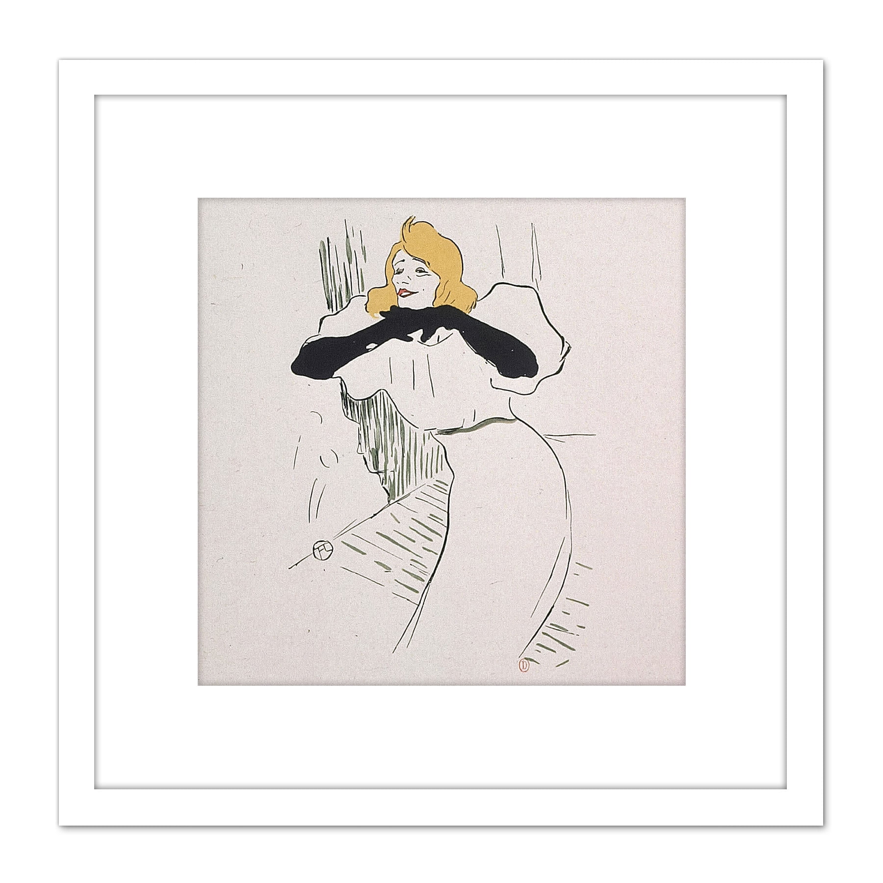 Toulouse-Lautrec Singer Actress Yvette Guilbert Painting 8X8 Inch ...
