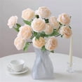 24 Bouquets of Lifelike Artificial Peonies - Premium Silk Flowers for ...