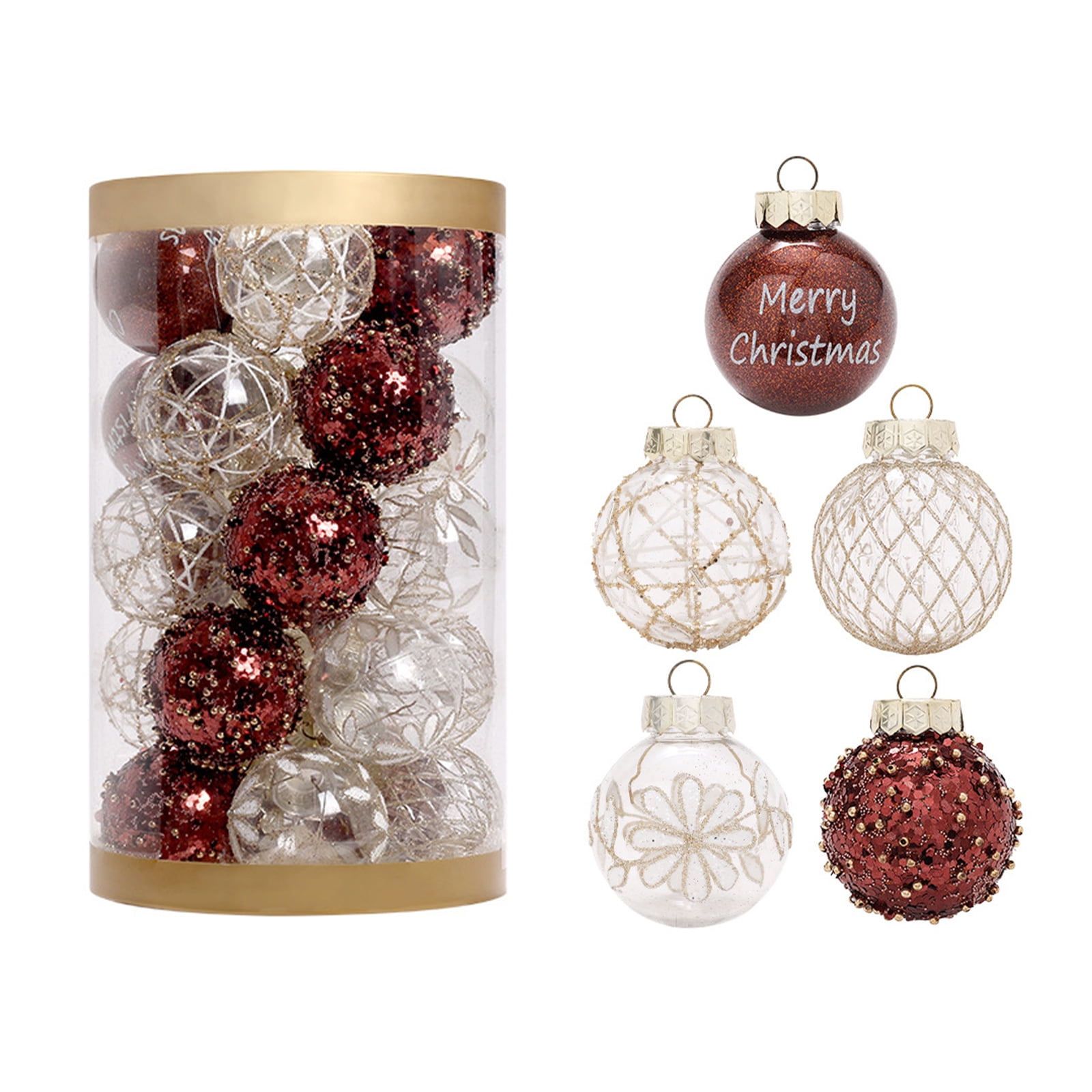Doolland Christmas Ball Ornaments for Christmas Tree,2.36 Inch ...