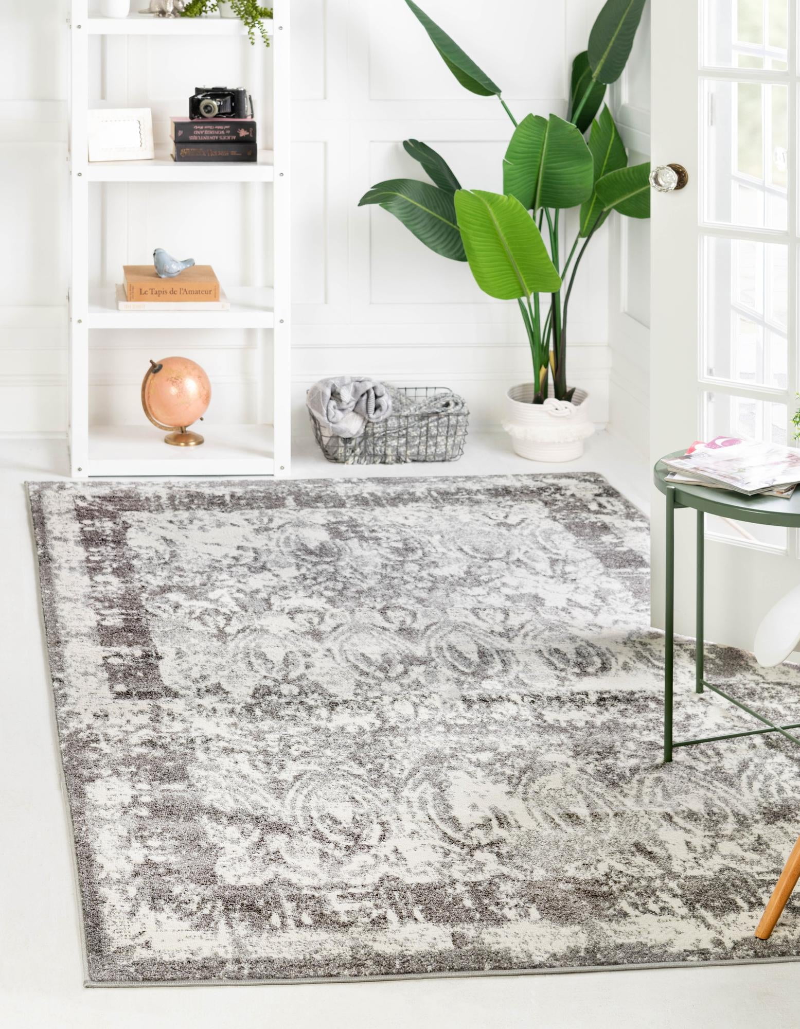 Rugs.com Brighella Collection Rug – 8' x 10' Gray Medium Rug Perfect ...
